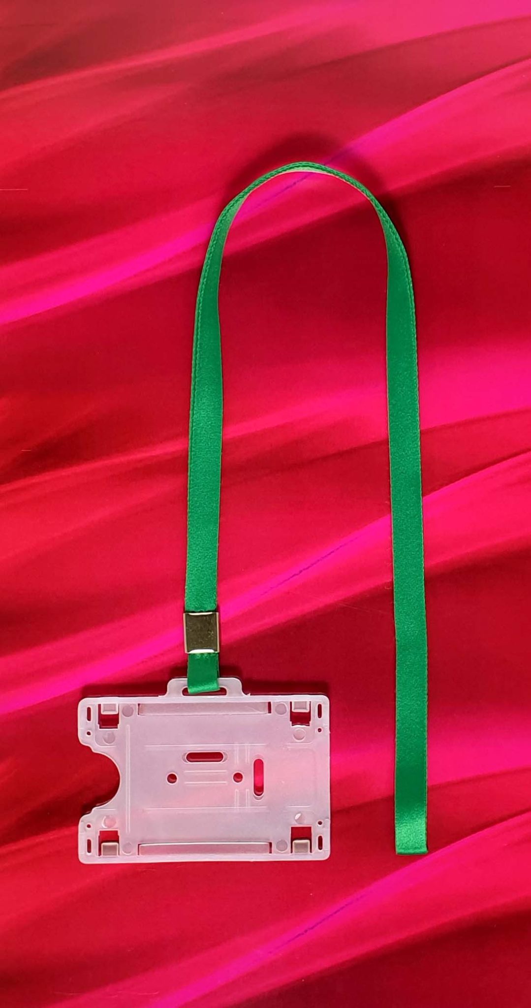 PVC Holder 25 Direct Fitting With 12mm Satin Lanyard – Welcome ...