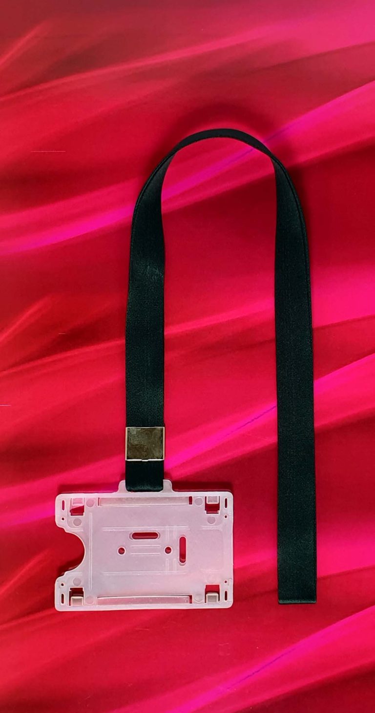 PVC Holder 25 Direct Fitting With 12mm Satin Lanyard – Welcome ...