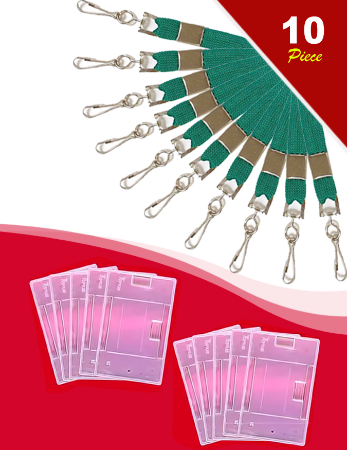 Tubular Lanyard Peacock Green Colour And Holders – Welcome Superidcard ...